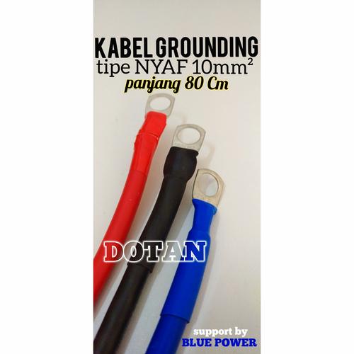 Jual (80Cm) KABEL GROUNDING GROUND MOBIL NYAF 10MM DENGAN SKUN - BLUE ...