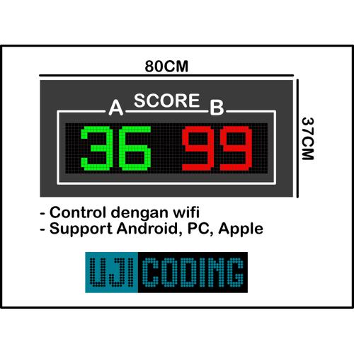 Jual Score Board Scoring Board Papan Skor Digital Tipe SB-P10-001 Wifi ...