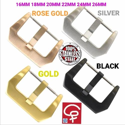 Promo BUCKLE BESI PENGAIT TALI JAM TANGAN 20 22 24 26 MM SILVER ...