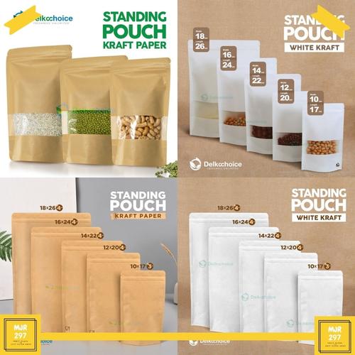 Jual STANDING POUCH | KRAFT PAPER VARIAN WARNA KEMASAN MAKANAN - WINDOW ...
