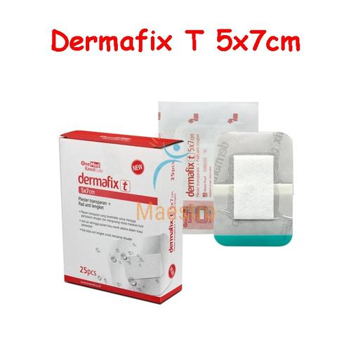 Jual Dermafix T 5x7 cm Plester Luka Transparan Anti Air 5x7cm Isi 25 ...