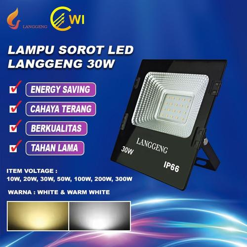 Jual Lampu Sorot LED 30 Watt Putih/Kuning - Lampu Tembak 30 W Langgeng - Putih - Jakarta Barat ...