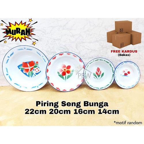 Jual Piring Seng 14Cm 16Cm 20Cm 22Cm 23Cm / Piring Enamel / Piring ...