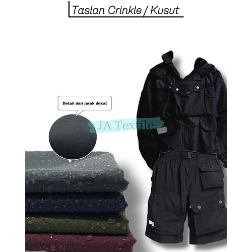 Jual Kain taslan crinkle wp - 5 warna - bahan jaket shortpant dll ...