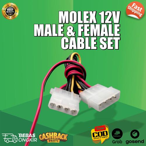 Promo Kabel Molex 12V CPU Power Supply Cable for Kipas Fan CPU RGB Lamp ...