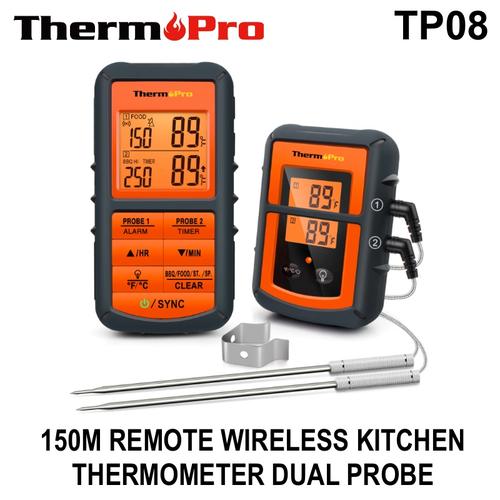 Jual THERMOPRO TP08 150M Remote Wireless Kitchen Thermometer Dual Probe ...