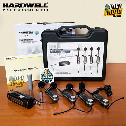Jual 4 Mic Wireless Clipon Microphone Clip On HARDWELL C-4 Jack 6.5mm 3 ...