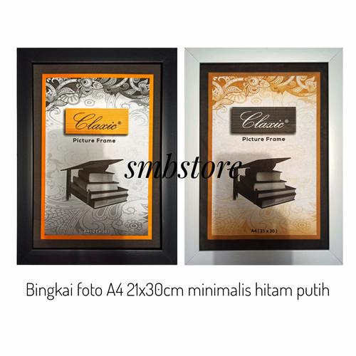 Jual Bingkai frame figura pigura A4/21x30/11R/sertifikat hitam putih ...