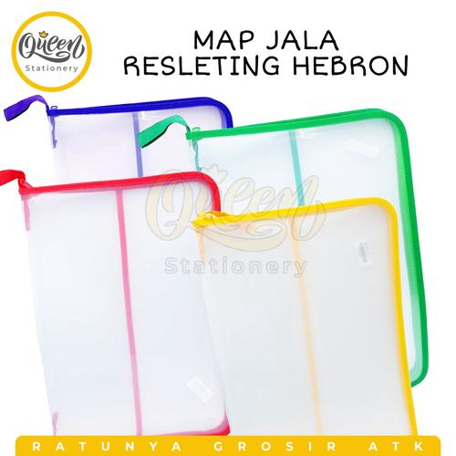 Jual MAP JALA RESLETING HEBRON / ZIPPER BAG/ DOCUMENT ORGANIZER - .BIRU ...