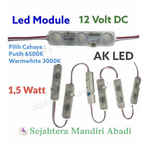Jual Lampu Led Module Samsung 3 Mata 12 Volt 1,5 Watt Putih / Kuning - KuningWarmwhite - Kota ...