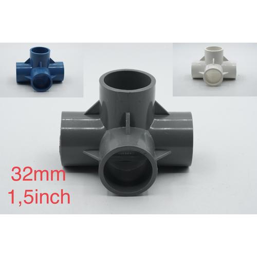 Jual Fitting 4 Way Arah T Tee 90 Degree ID 32mm for Pipa PVC 1 inch ...