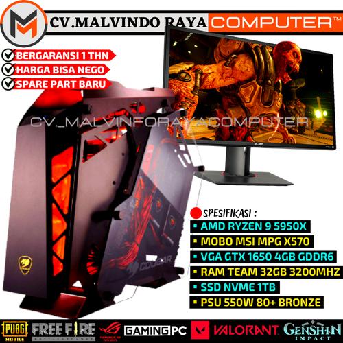 Jual PC GAMING LIVE STREAMING RYZEN 9 VGA GTX 1650 4 GB GDDR6 SSD NVME ...