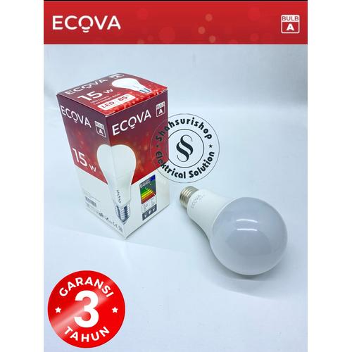 Jual LED BULB ECOVA 15W 15WATT 15 WATT A SERIES GARANSI 3 TAHUN SNI ...