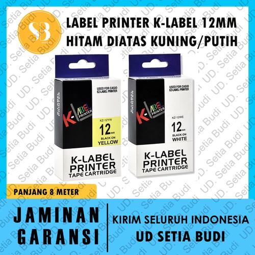 Jual K-Label Printer 12mm Compatible CASIO EZ-Label Printer 12mm ...