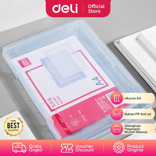 Jual Deli Box File / Box Penyimpan Kertas File Dokumen Transparant 5702 ...