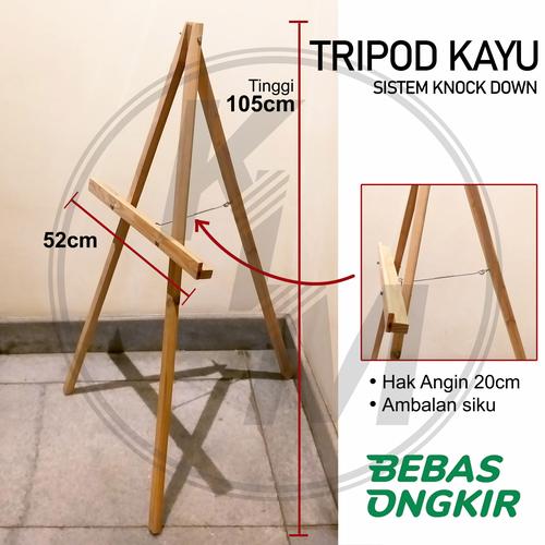 Jual Tripod kaki kayu frame standing 52x105 cm - Jakarta Utara - Kreasi ...