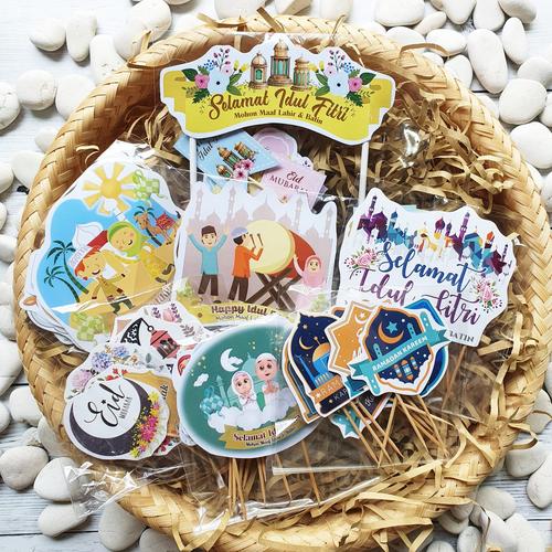 Jual Idul Fitri Ramadhan Lebaran Birthday Cake Topper 1 set - IF ...