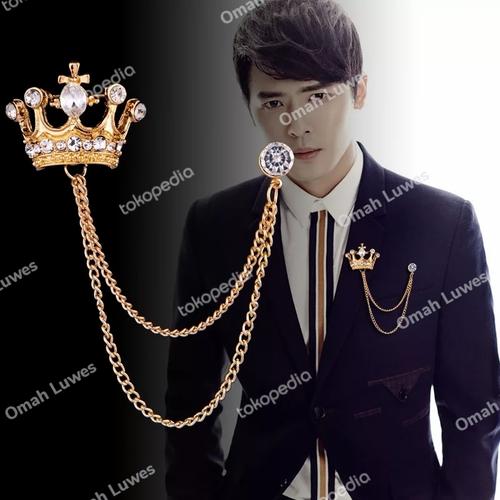 Jual Lapel Pin Bros Jas Wedding Vintage Crown - Aksesoris Pin Jas ...