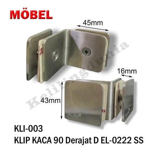 Jual Glass Klip Kaca ke Tembok 90 Derajat Double Jepit Kaca Partisi ...