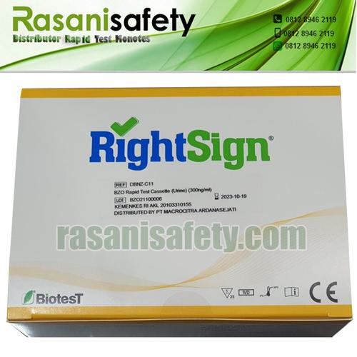 Jual BZO Test Device Right Sign Isi 25 Alat Tes Cassette Drugs ...