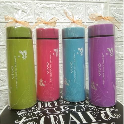 Jual souvenir botol tumbler warna + CUSTOM SABLON + KEMAS PLASTIK ...