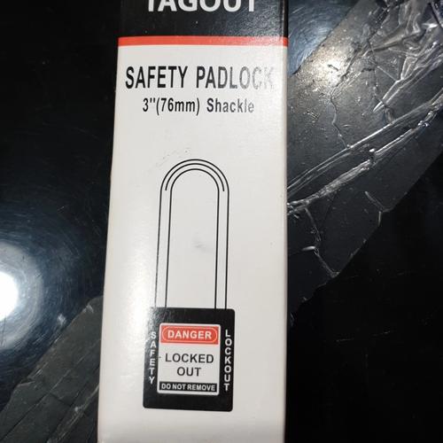 Jual gembok safety padlock lotto red lockout tagout shackle 3in 76mm ...