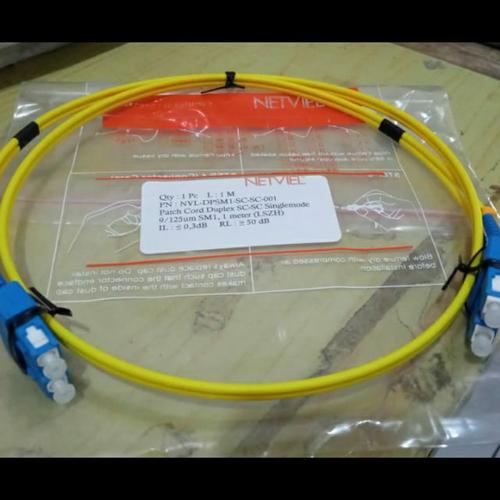 Jual Netviel FO Patch Cord SC SC 20M Singlemode 9/125UM Duplex Fiber ...