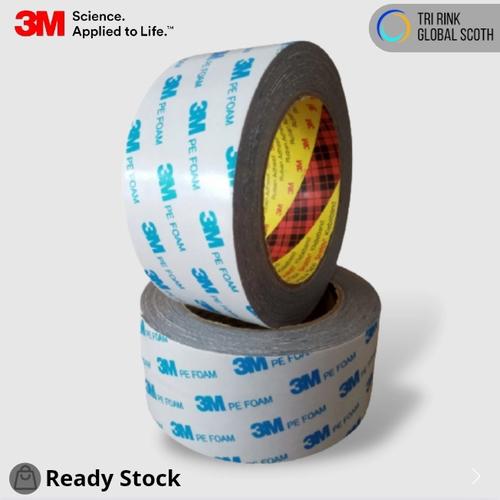 Jual 3M Double Tape PE Foam - size 48 mm x 4 Meter - abu-abu (Grey ...
