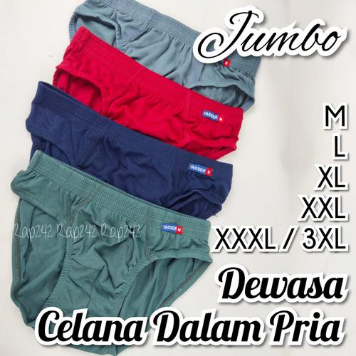 Promo CD Celana Dalam Pria Dewasa Jumbo M L XL XXL XXXL 3XL Polos ...
