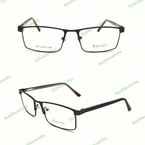 Jual frame kacamata minus baca anti radiasi pria stainless steel ...