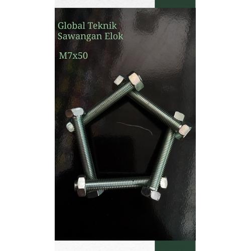 Jual Baut Mur Putih M7 x 50 (Kunci 11) - Kota Depok - Global Teknik ...