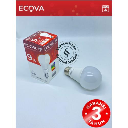 Jual LED BULB ECOVA 9W 9WATT 9 WATT A SERIES GARANSI 3 TAHUN SNI ...