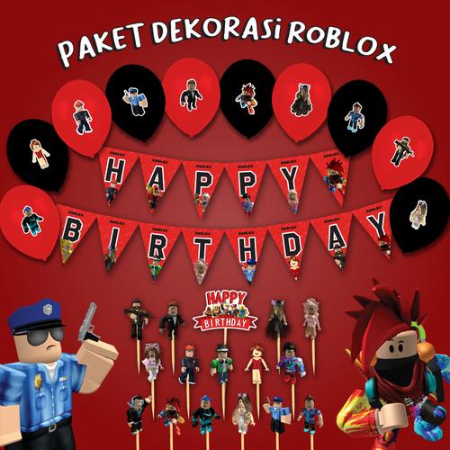 Jual PAKET DEKORASI ROBLOX HBD HAPPY BIRTHDAY HIASAN DEKORASI ULANG ...