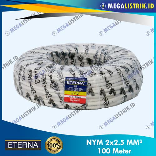 Jual Eterna NYM 2x2.5 ( 100M ) Kabel Listrik Putih Kawat Tembaga 2 X 2.5 MM - Kota Surabaya ...