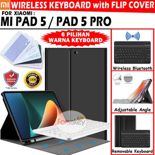 Jual Xiaomi Mipad Mi Pad 5 Wireless Bluetooth Keyboard Flip Case Cover ...