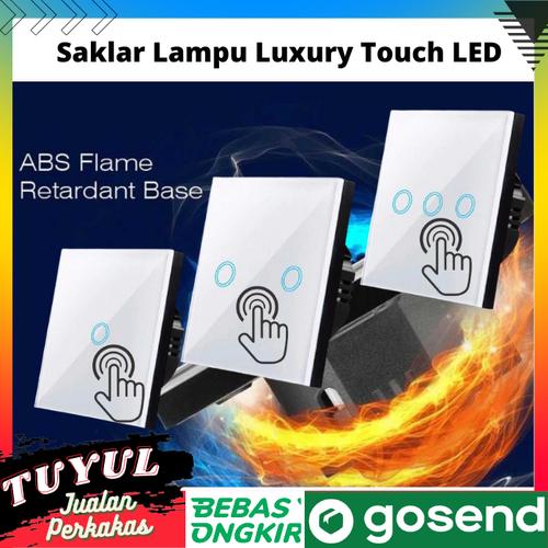 Jual Smart Saklar Lampu Luxury Sentuh LED Light Panel Wall Switch Touch ...