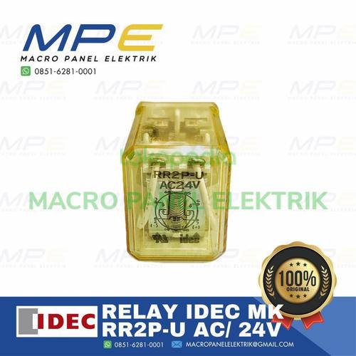 Jual Relay IDEC RR2P-U 24VAC 8 Pin / Relay IZUMI RR2PU 24 VAC 8 Kaki ...