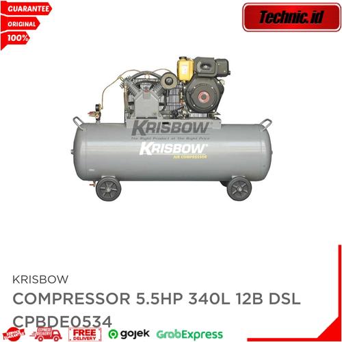 Jual Krisbow Kompresor Angin Diesel 5.5hp 340l 12bar Cpbde0534 - Kota ...