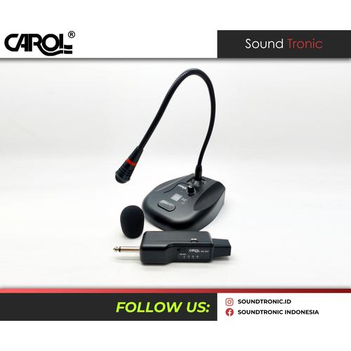 Jual CAROL Mic Microphone Meja Podium Wireless 25 Channel ES-383C ...