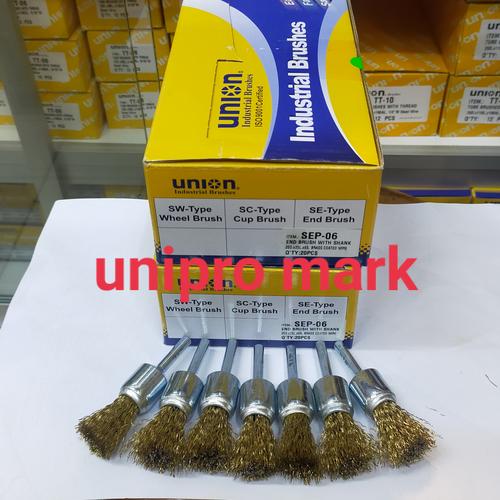 Jual SIKAT PIPA END BRUSH KAWAT KUNING COATED SEP-06 20MM -3/4 IN UNION ...