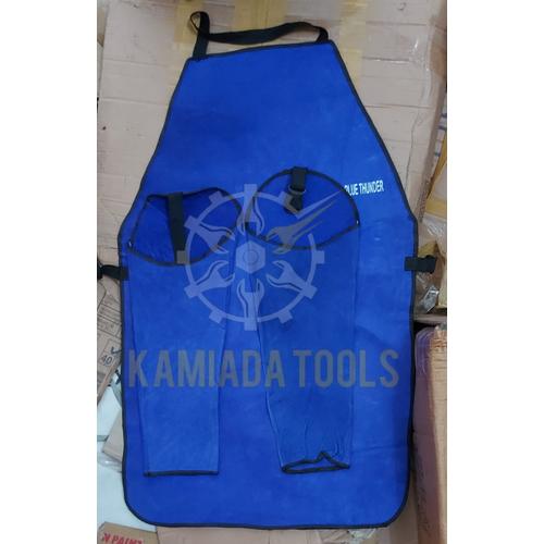 Jual Apron Las Biru/Celemek Las/Apron Safety Set (Dada+Lengan) - Kota ...