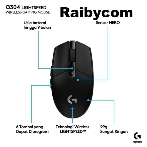 Jual Logitech G304 Lightspeed Wireless Mouse Gaming Logi Tech G 304 ...