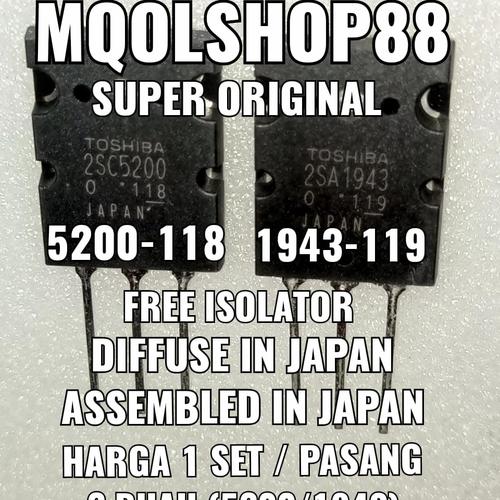 Jual Transistor TOSHIBA 2SC5200 2SA1943 ORI TR FINAL ASLI 2SC5200 2SA 1943 - Jakarta Barat ...