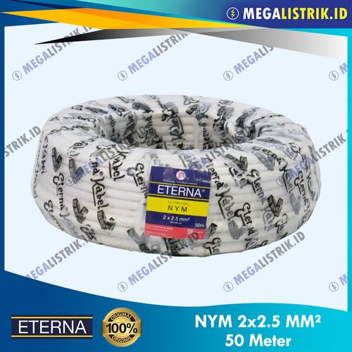 Jual Eterna NYM 2x2.5 ( 50M ) Kabel Listrik Putih Kawat Tembaga 2 X 2.5 MM - Kota Surabaya ...