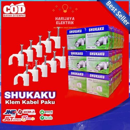 Jual SHUKAKU KLEM KABEL PAKU BETON SEMUA UKURAN CLAMP CABLE CLIP PER 10 ...