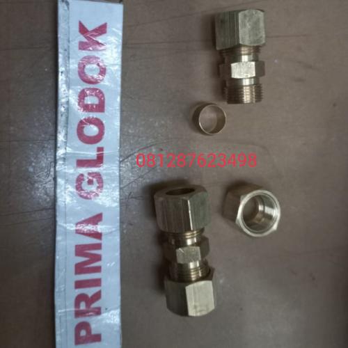 Jual Union kuningan 12mm/union connector brass 12mm/sambungan pipa ...