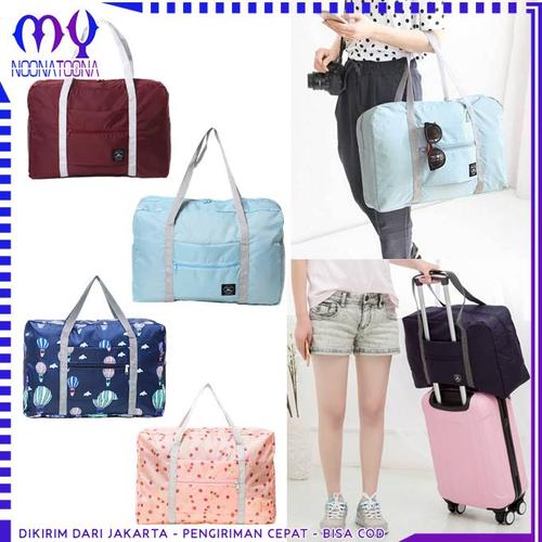Promo Tas Travel Lipat Motif Besar Foldable Travel Bag Hand Carry ...
