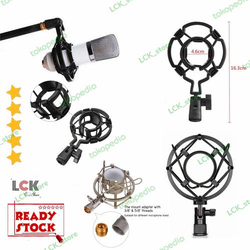 Jual shockmount mic condenser - shockproof microphone- mikrofon stand ...