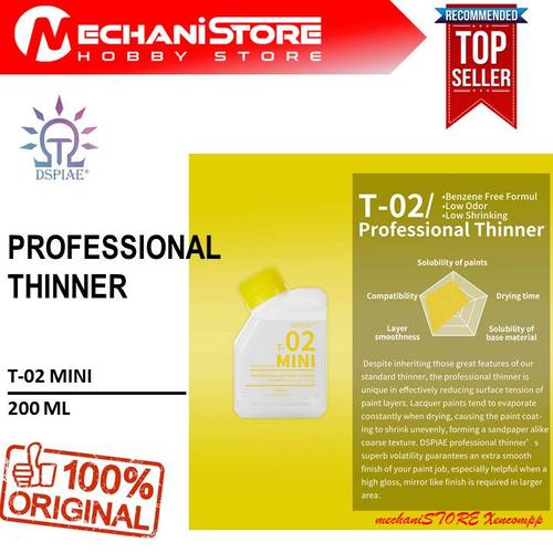 Jual DSPIAE PROFESSIONAL THINNER T-02 200 ML - ALT RAPID THINNER MR ...