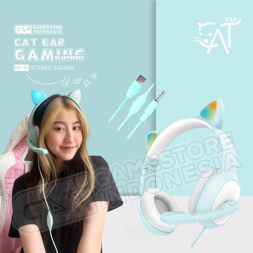 Jual GSI Kayes Headset Gaming Kucing LED - Imut Telinga Kucing ...